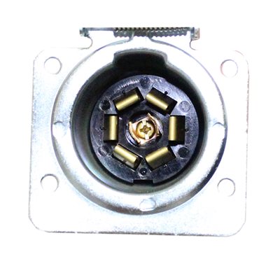 Socket 7-Way Flat RV Metal